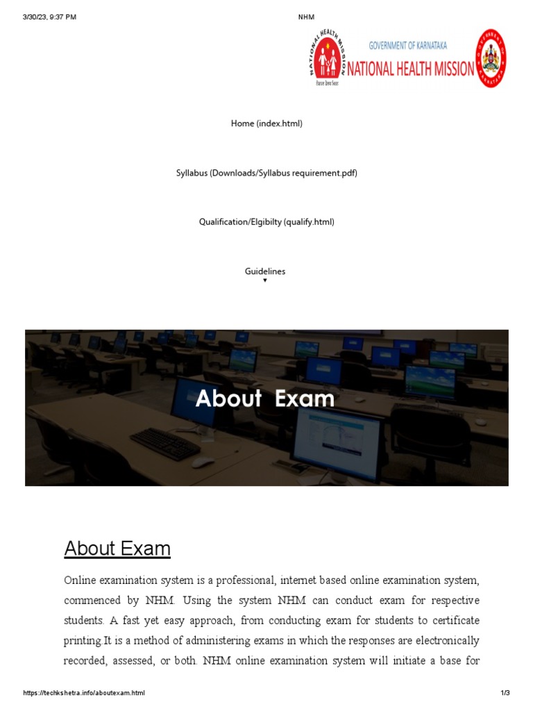 NHM Cho About Exam | PDF | Computing