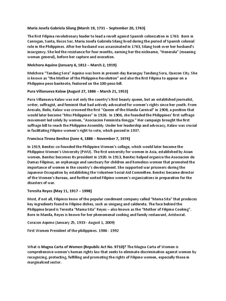 Maria Josefa Gabriela Silang | PDF | Philippines