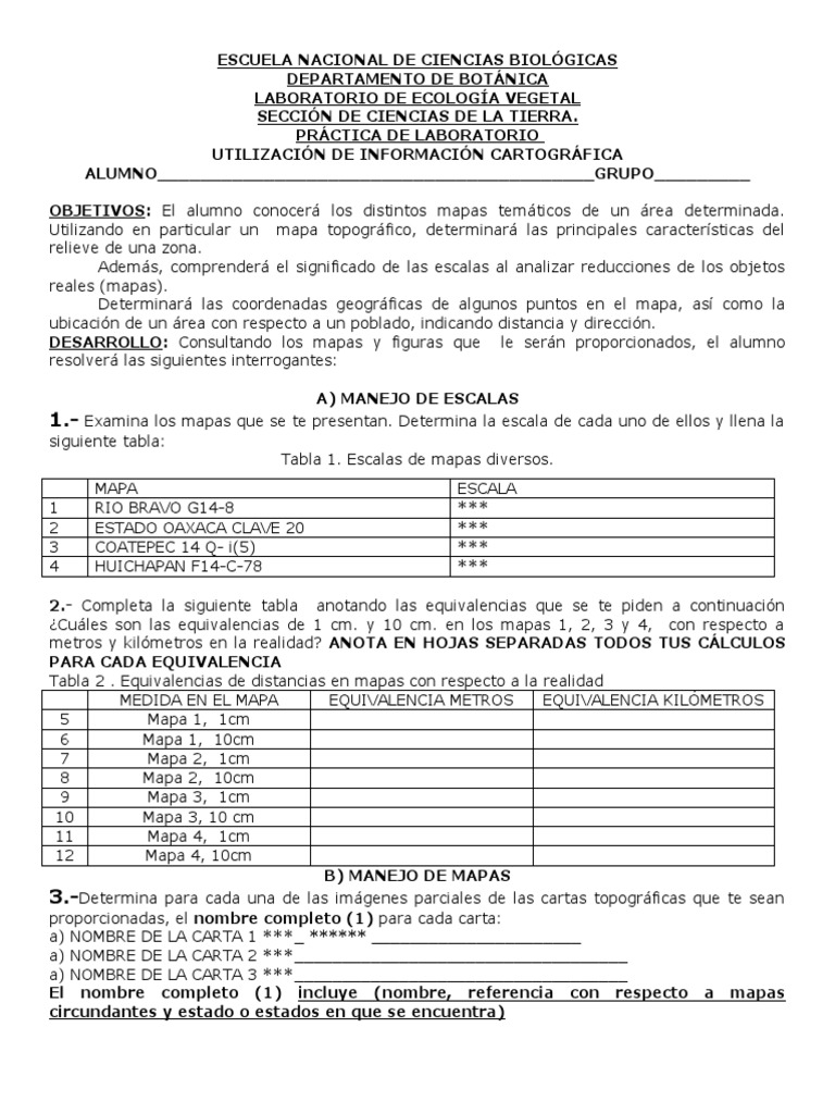 3 Practica de Cartografia 2om1 para Llenar y Entregar Ago 22 | PDF ...