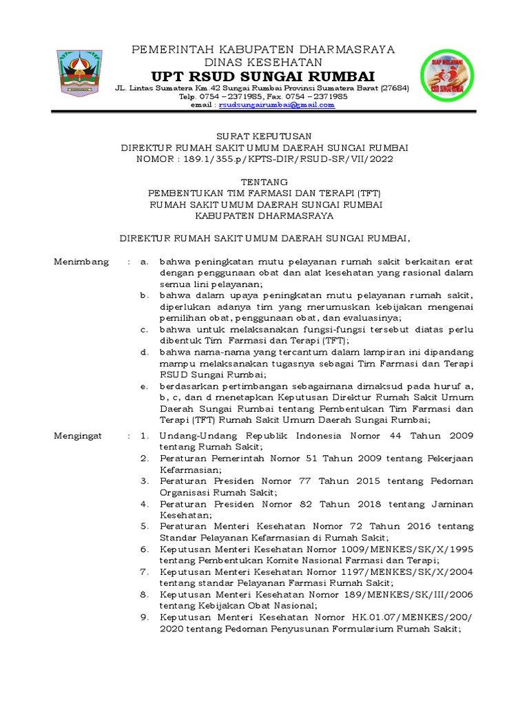 Pkpo Standar 2 Ep 1 - SK TFT | PDF