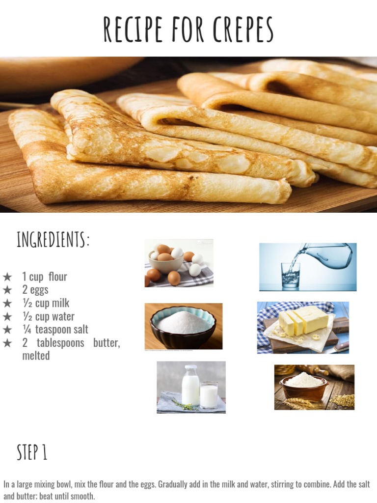 Recipe For Crepes | PDF