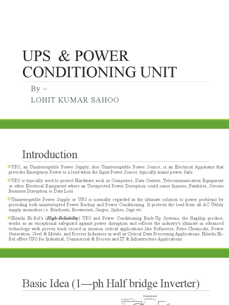 Ups & Power Conditioning Unit | PDF | Power Inverter | Power Supply