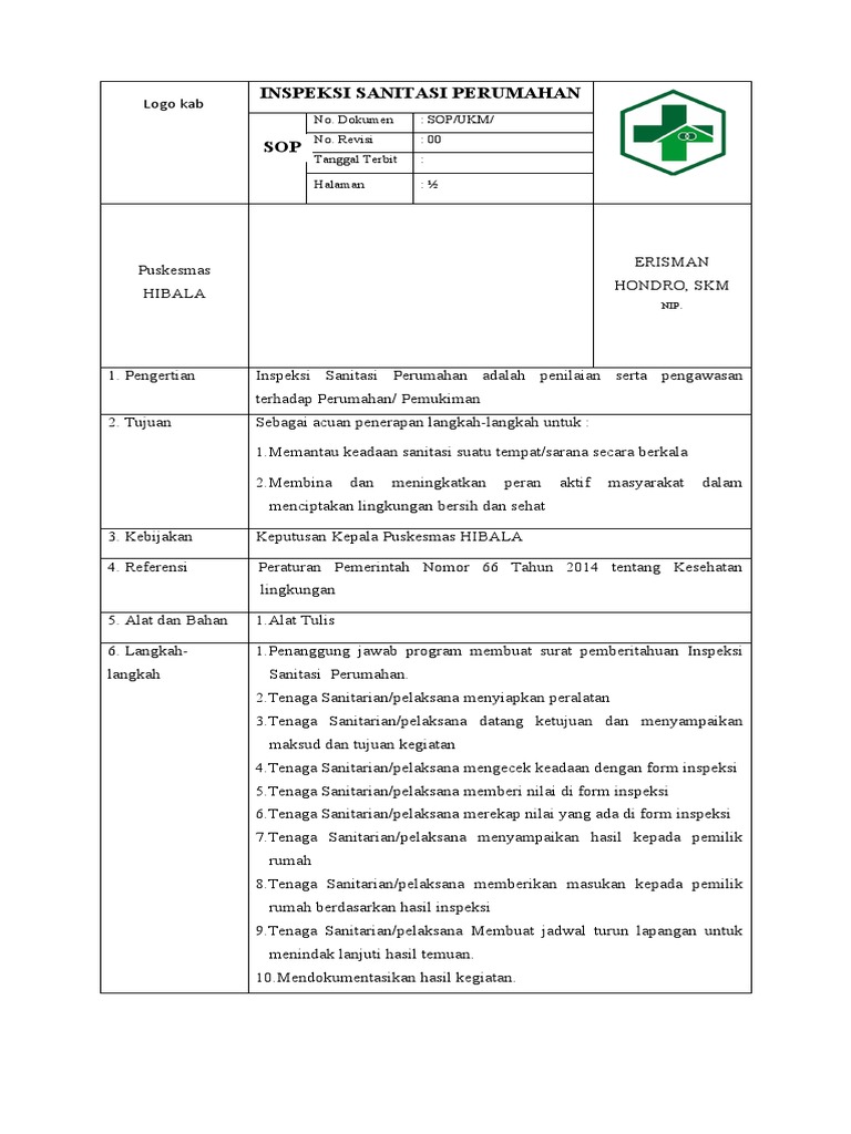 Inspeksi Sanitasi Perumahan | PDF