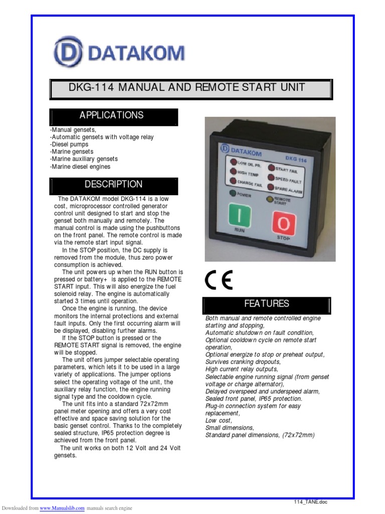 DKG 114 | PDF | Relay | Manufactured Goods