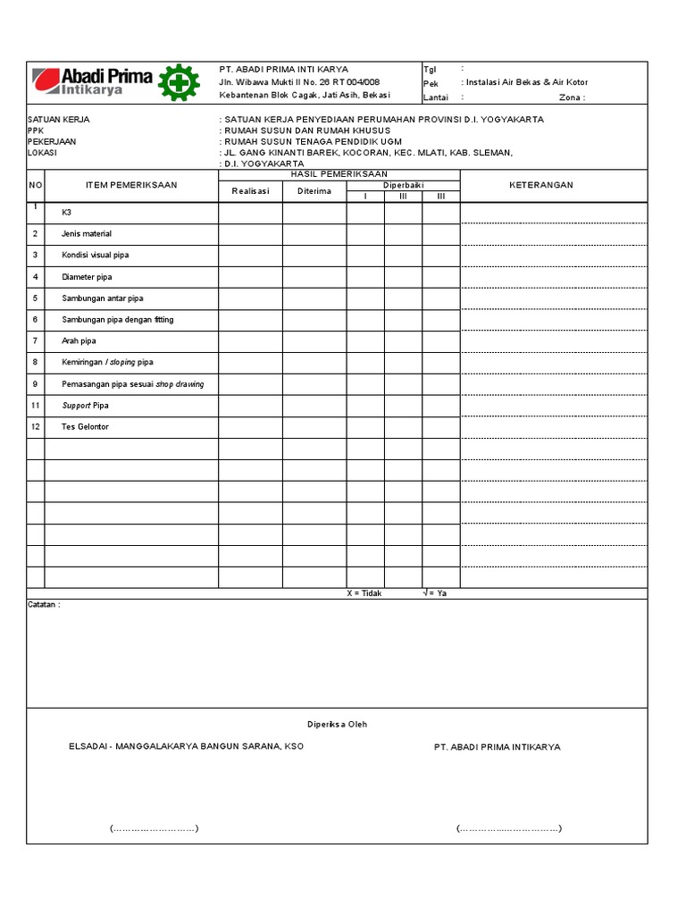 Inspeksi MEP | PDF