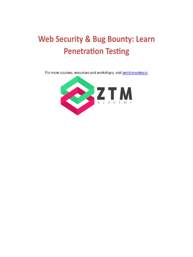 006 Course Guide- Bug Bounty & Web Security by ZTM | PDF | Crime Prevention | Cybercrime