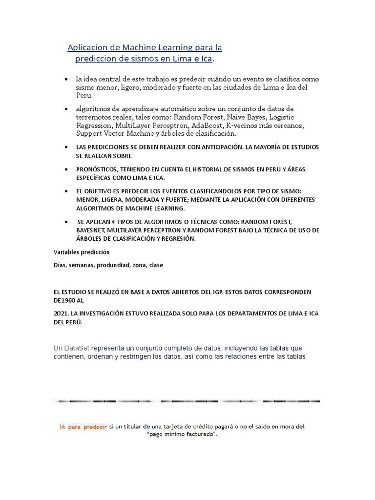 Aplicacion de Machine Learning para La Prediccion de Sismos en Lima e ... Aplicacion de Machine Learning para La Prediccion de Sismos en Lima e ...