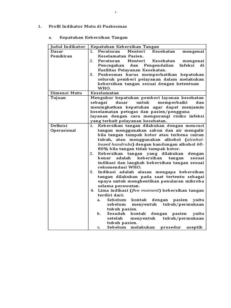 Profil Indikator MUtu Nasional | PDF