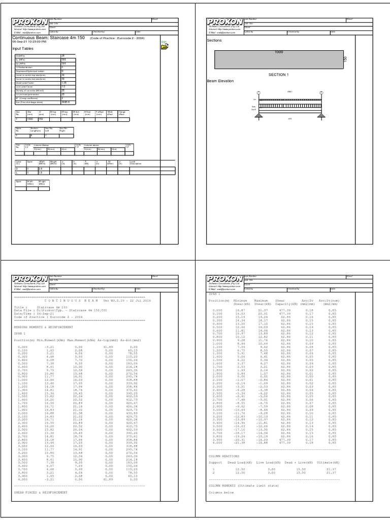 Staircase 4m 150 | PDF | Building Engineering | Structural Engineering
