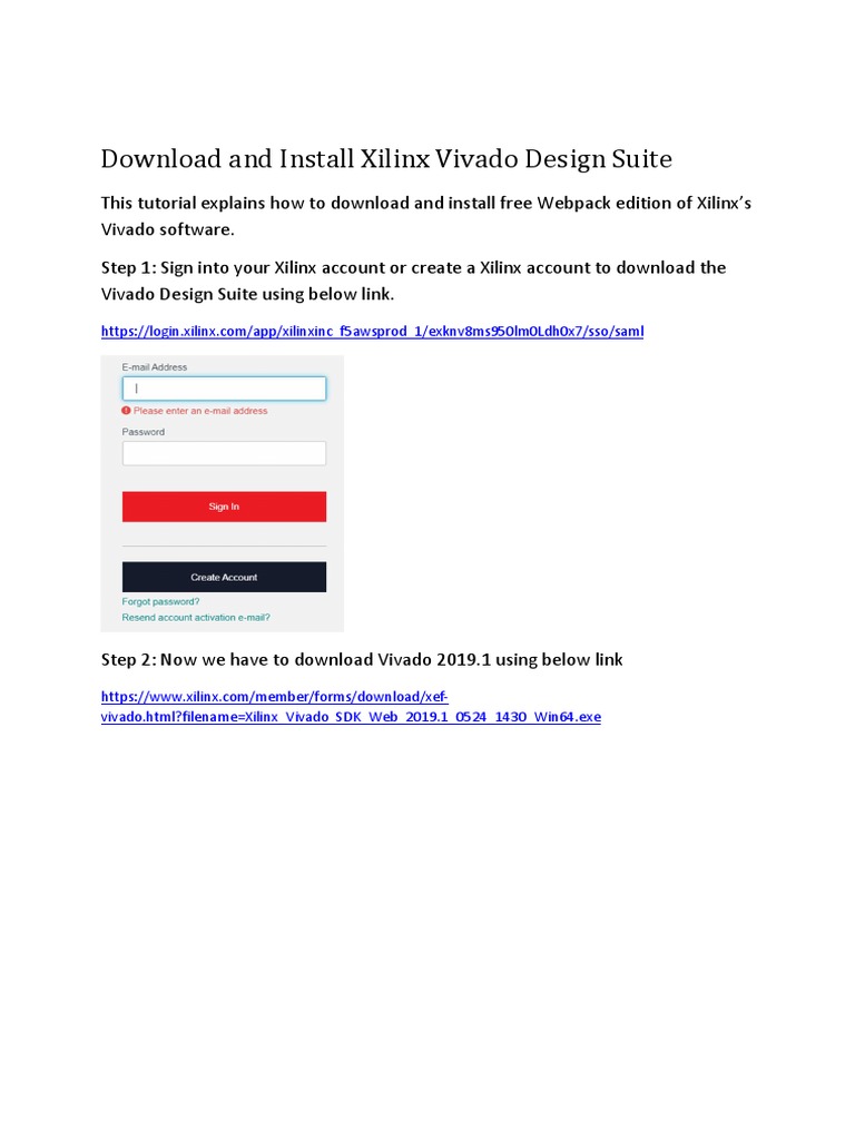 and Install Xilinx Vivado Design Suite | PDF | Installation (Computer ...