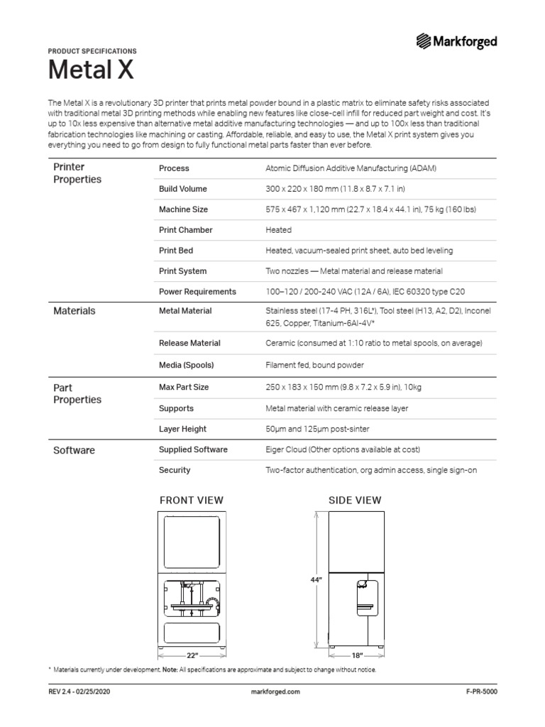 Metal X - Sinter 1 | PDF | 3 D Printing | Building Engineering