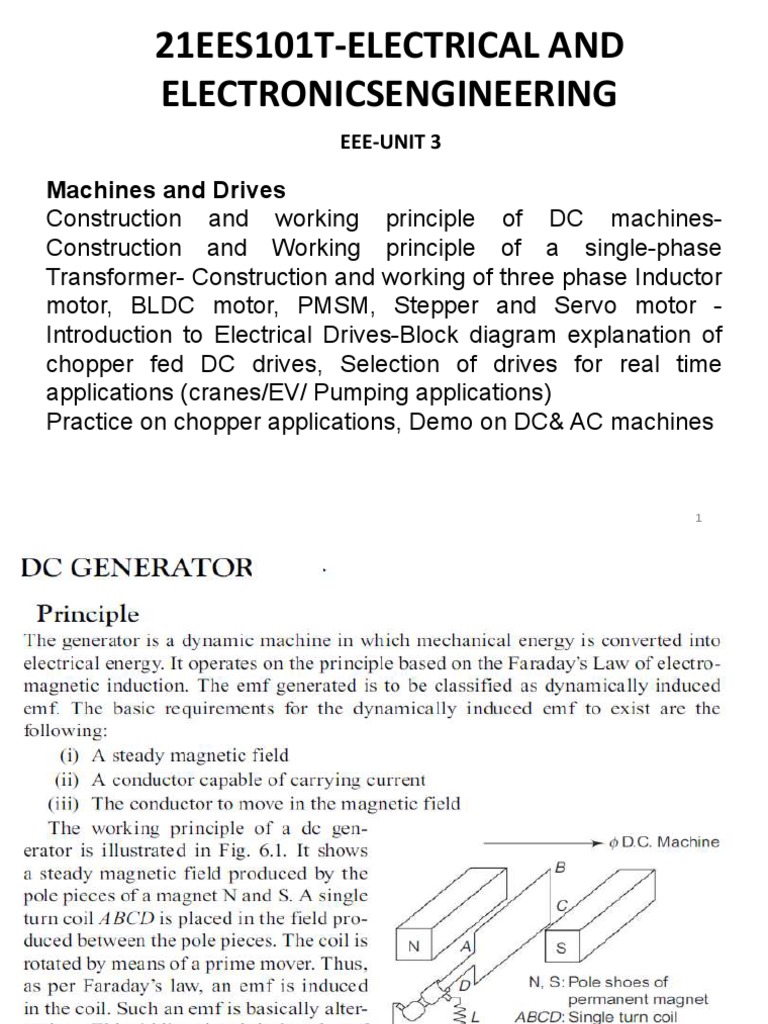 Unit 3 | PDF | Transformer | Electric Motor