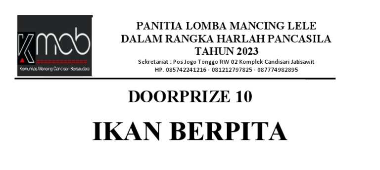 Amplop Juara Lomba Mancing | PDF