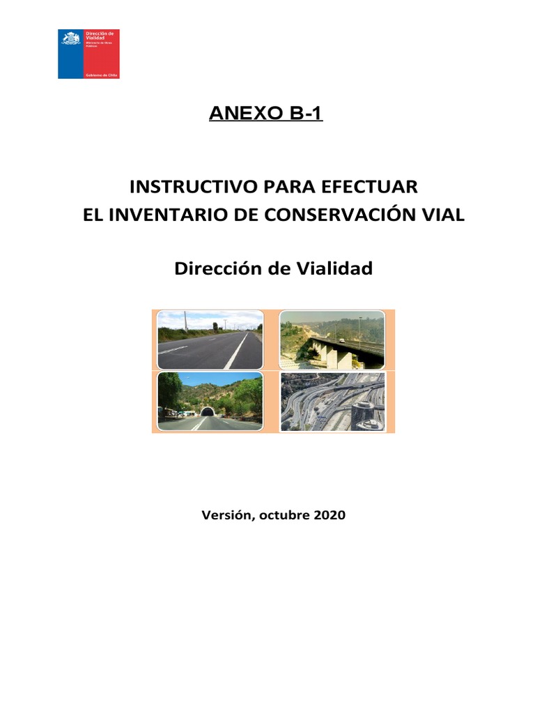 Anexo B-1 Instructivo Inventario de Infraestructura Vial - V7.1 | Descargar gratis PDF | Sistema ...