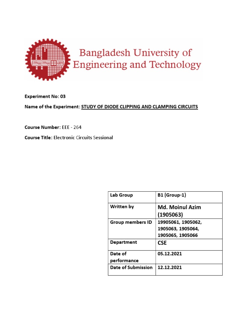Group 1 Experiment 3 1905063 | PDF | Electric Power | Electrical Engineering