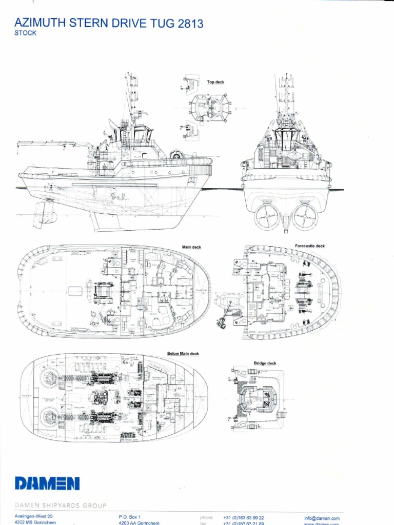 AZIMUTH STERN DRIVE TUG 2813 | PDF | Manufactured Goods | Water Transport