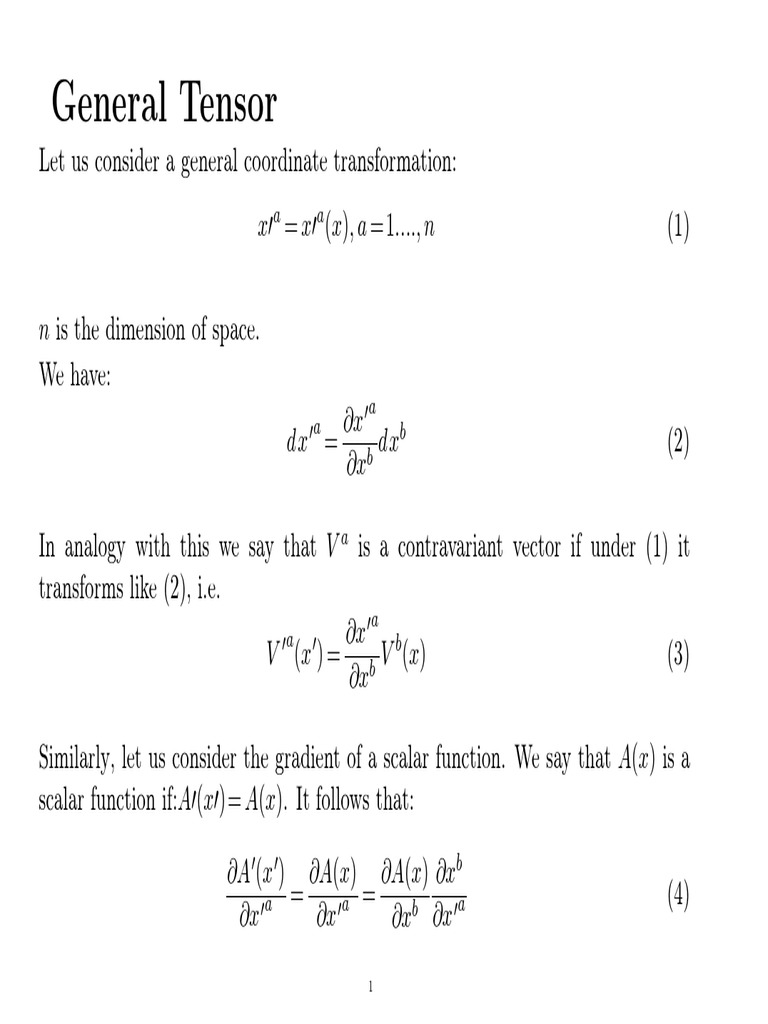 General Tensor | PDF | Tensor | Linear Algebra General Tensor | PDF | Tensor | Linear Algebra
