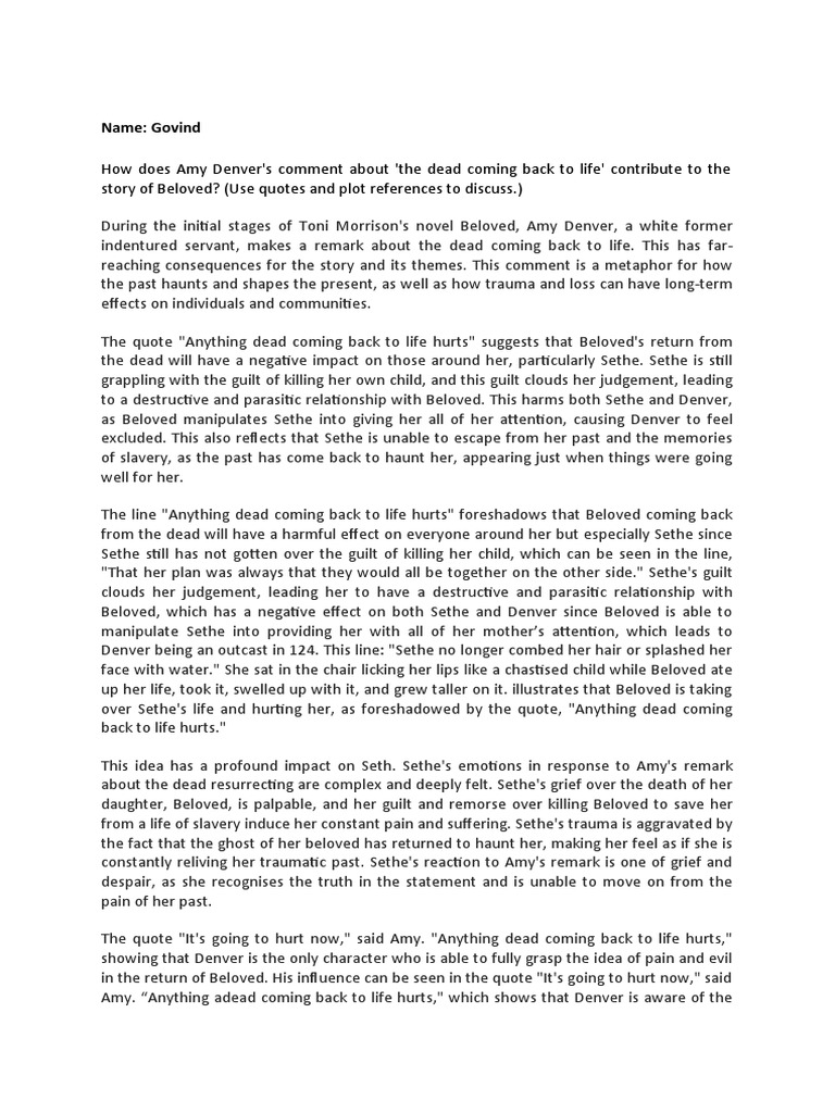 How Does Amy Denver's Comment About The Dead Coming Back To Life ...