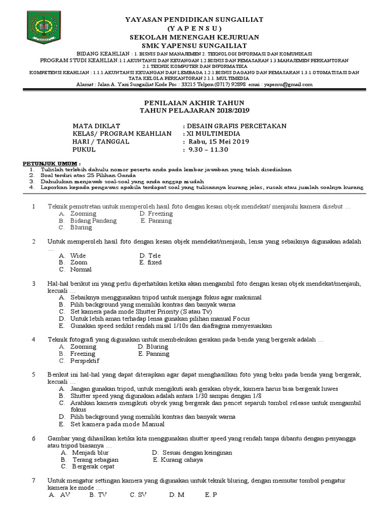 Soal DGP | PDF | Seni