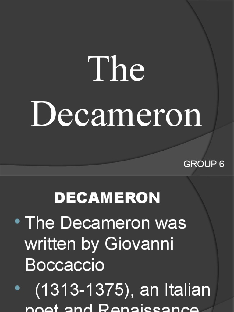 The Decameron | PDF | The Decameron