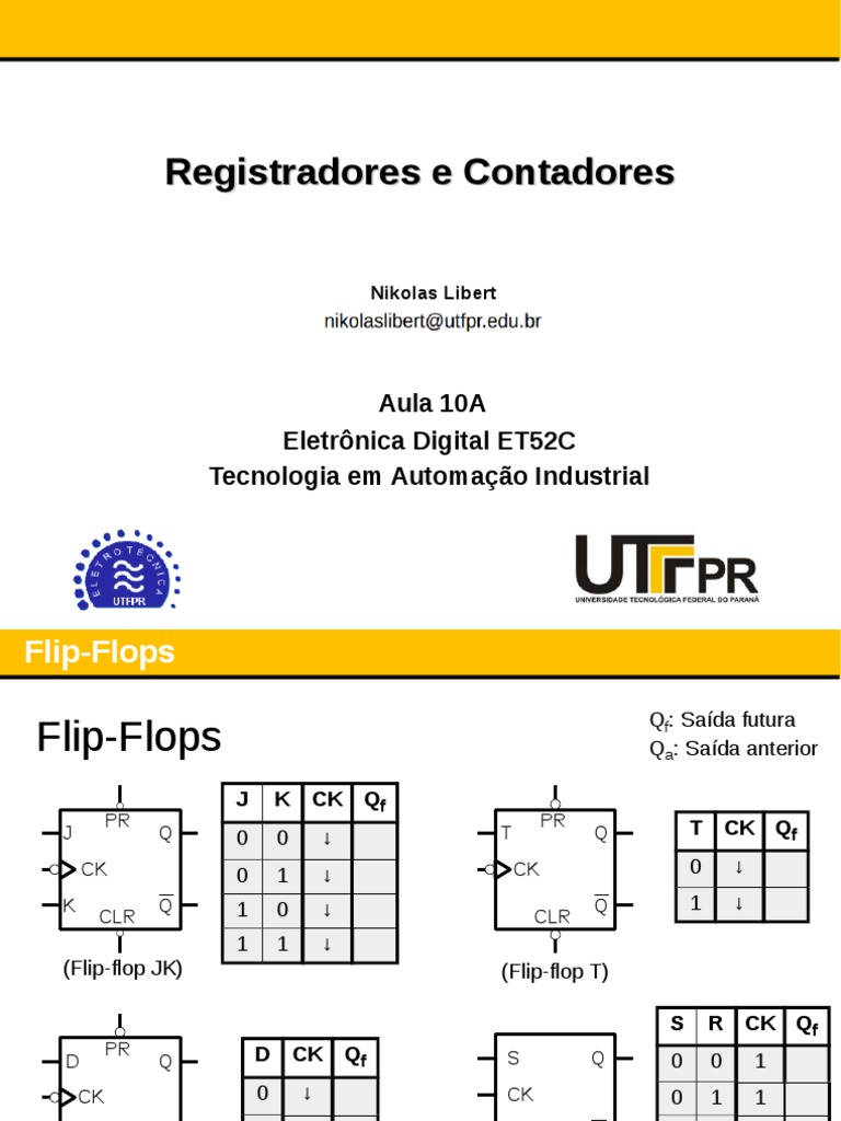 Contadores e Flip-Flops em Eletrônica | PDF | Hardware de computador ...