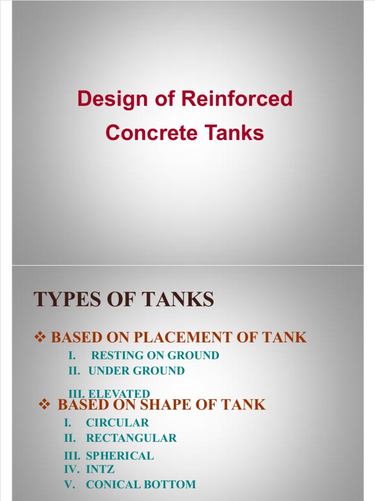 Reinforced Concrete Water Tank Design | PDF | Fracture | Concrete