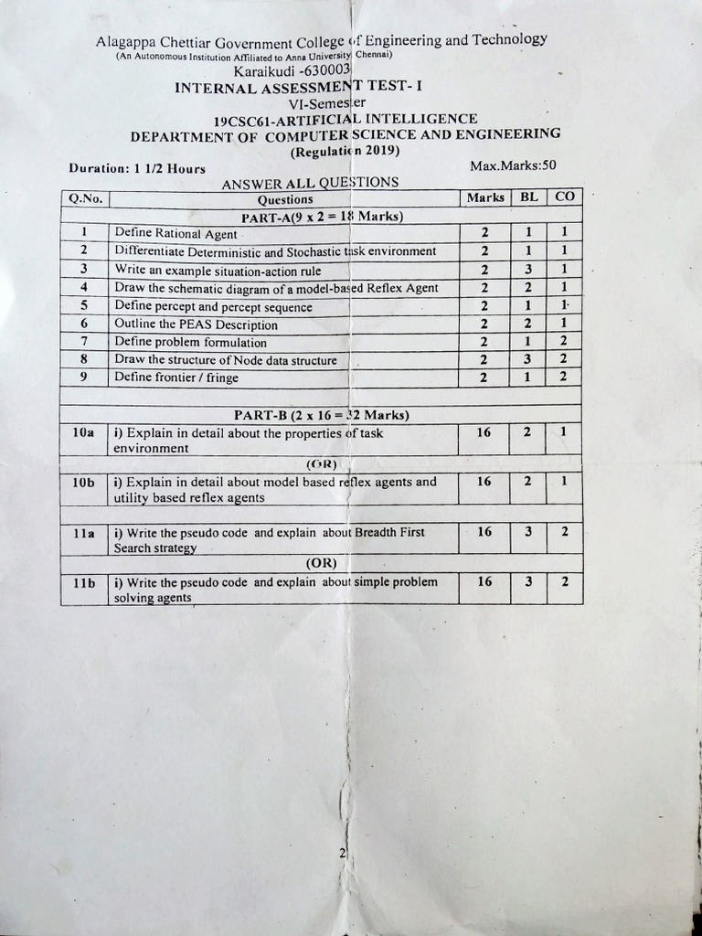 AI Series Questions | PDF | Cognitive Science | Cognition