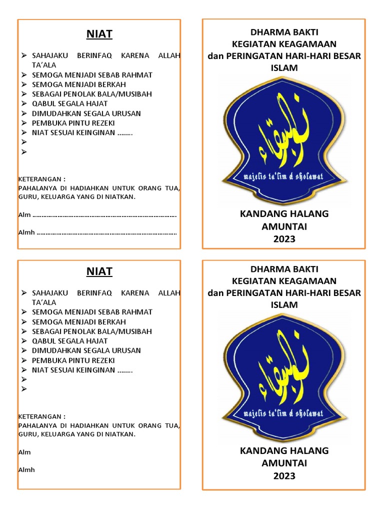 STIKER Untuk Botol Sumbangan | PDF