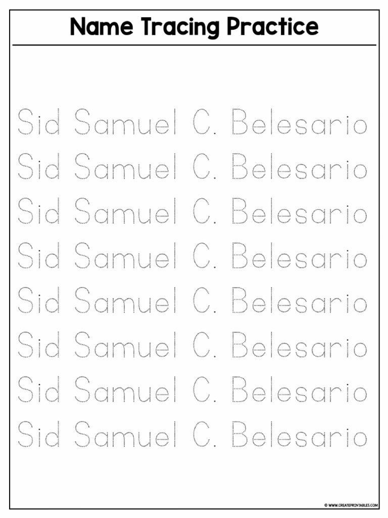 Name Tracing Practice B351 0C83 95E0 | PDF