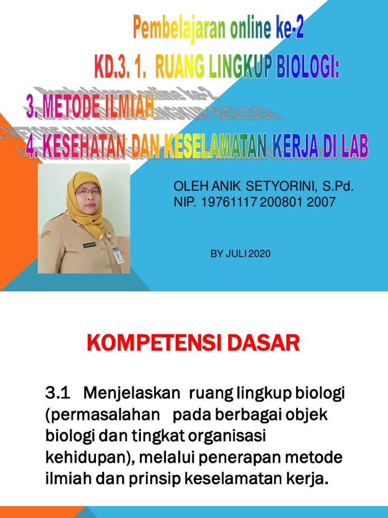 KD.3.1 Ruang Lingkup Bio.2.2020.anik PDF | PDF | Kesehatan Holistik