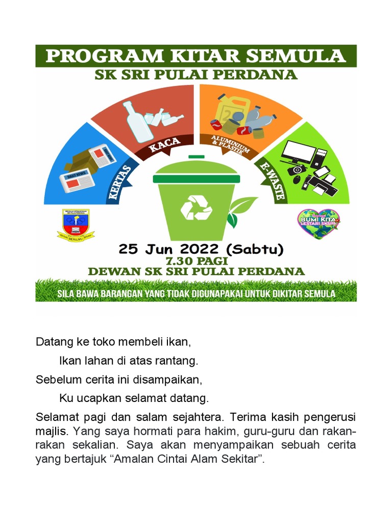 Tema 5 - Program Kitar Semula | PDF