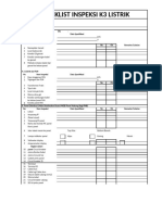 FORM Checklist Panel Listrik | PDF