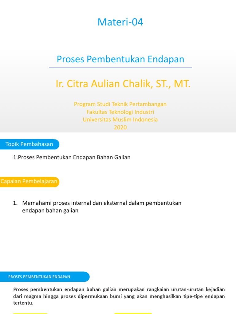 Materi-04 Proses Pembentukan Endapan | PDF