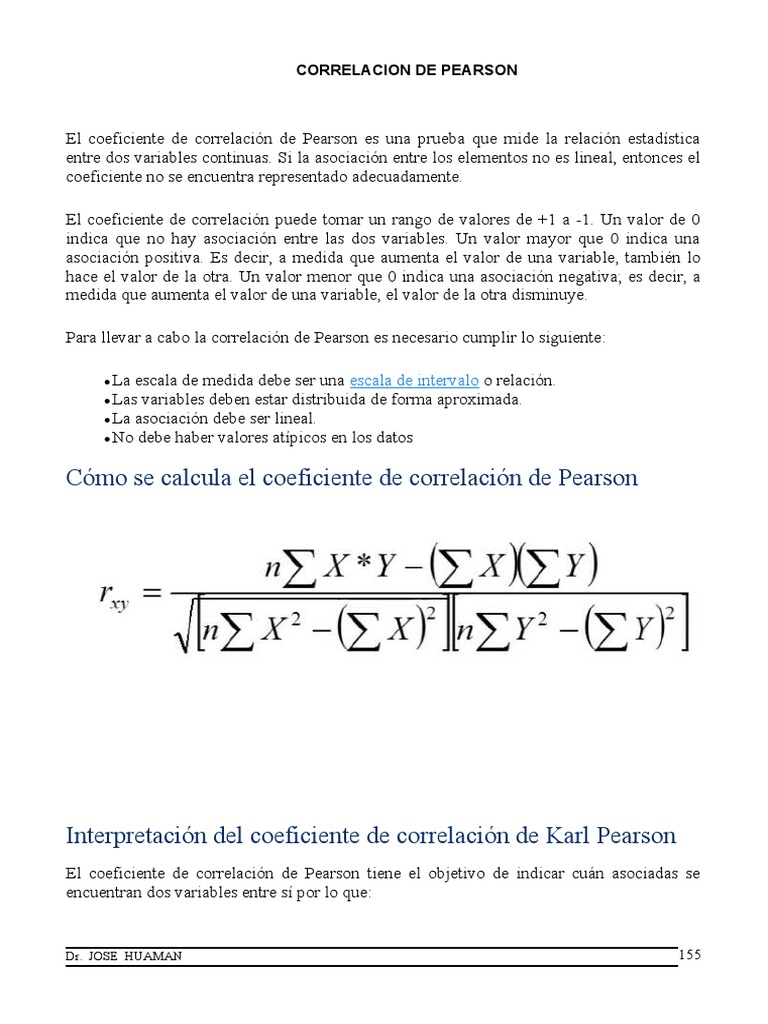 Correlación de Pearson | PDF