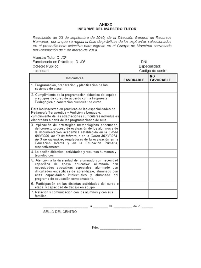 ANEXO I - Informe Tutor - 1740297 | PDF