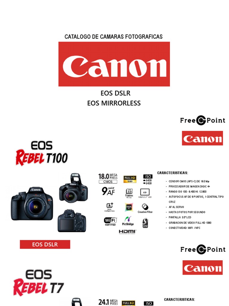 Catalogo Electronico Canon Eos DSLR & Mirrorless Mayo 2022 | PDF ...