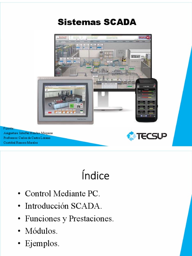 Sesion 07 - 08 Sistemas Scada | PDF | Scada | Controlador lógico programable