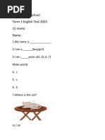 Grade 1 English Paper 1 End of Year 2021 | PDF | Linguistics | Languages