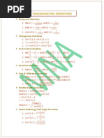 Trigonometry Formulas Class 11 12 | PDF