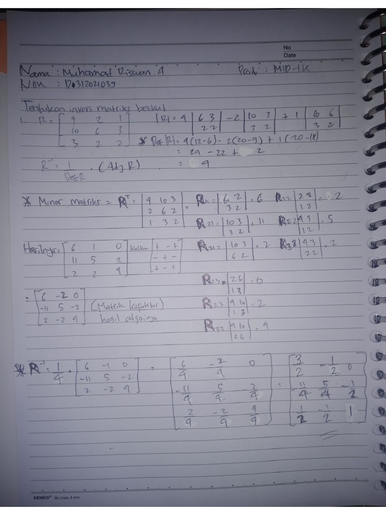 Invers Matriks | PDF