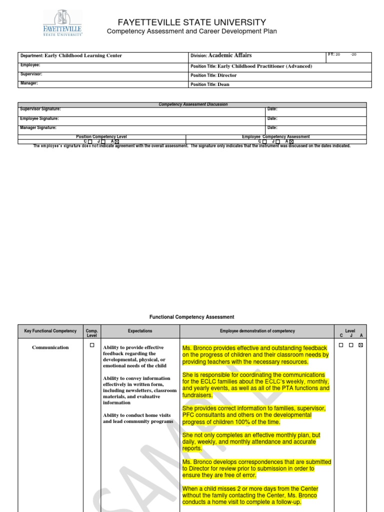 Employee Functional Competency Assessment | PDF | Teachers | Curriculum