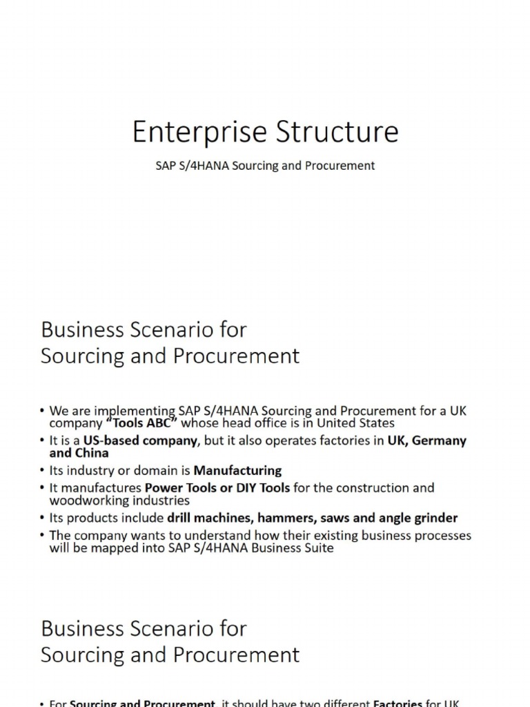 SAP S4HANA Sourcing & Procurement - Section | PDF