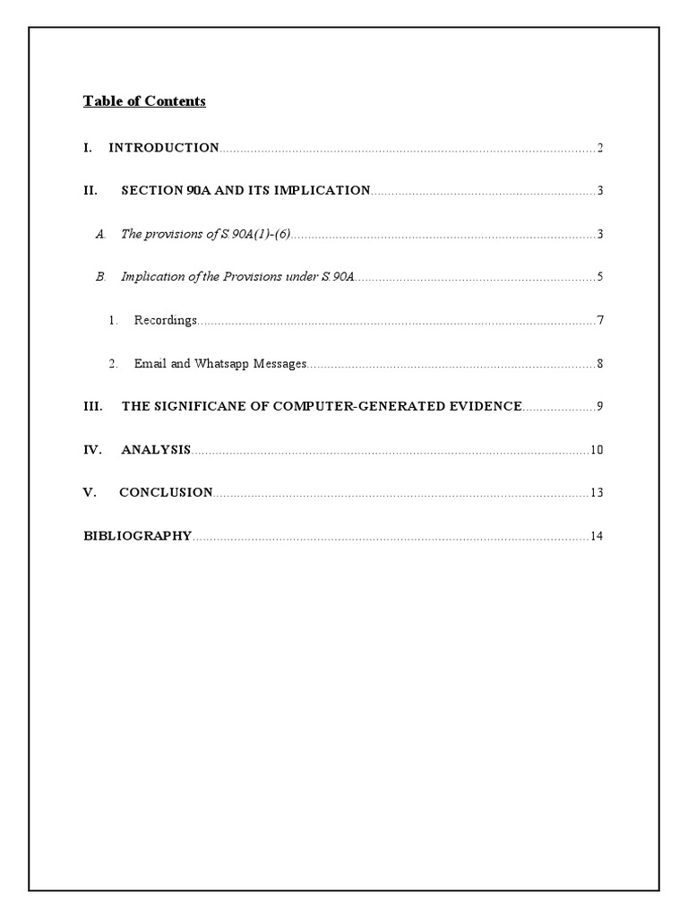 Section 90A of The Evidence ACT | PDF | Hearsay | Justice