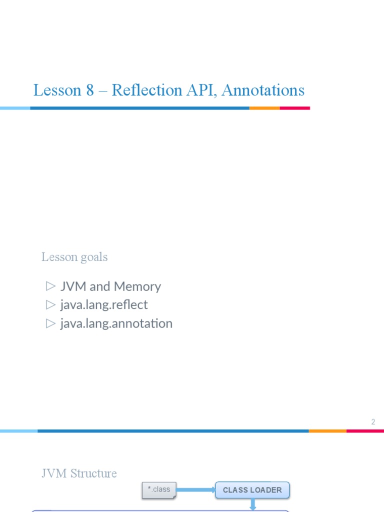 Lesson 08 - Reflection API, Annotations | PDF | Java (Programming Language) | Class (Computer ...