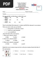 Grade 2 - 1ST Periodical Test | PDF | Linguistics | Cognitive Science