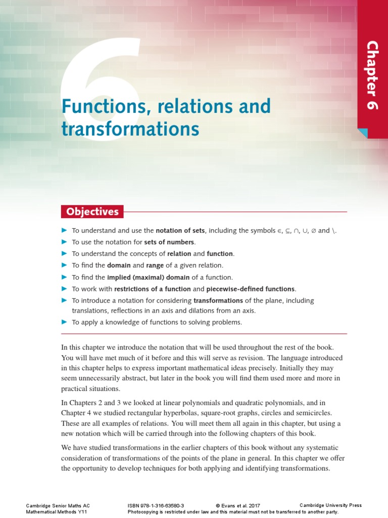 CH 6 | PDF | Set (Mathematics) | Function (Mathematics)