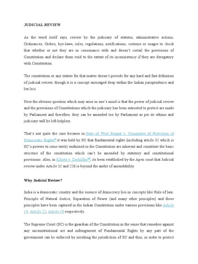 Judicial Review | PDF | Writ | Writ Of Prohibition