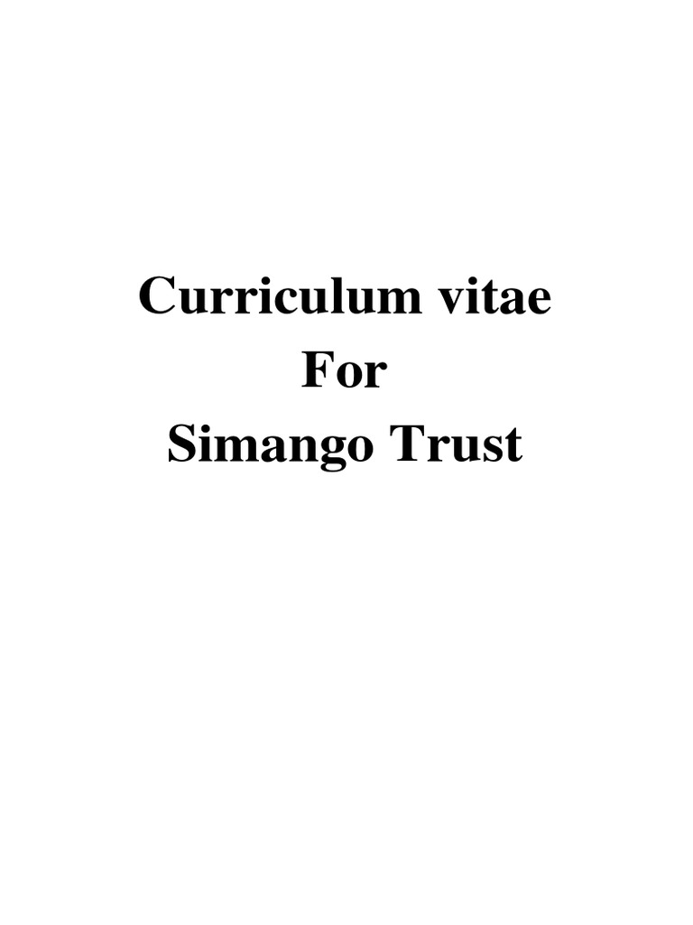 Cv Graduate Trainee Pdf