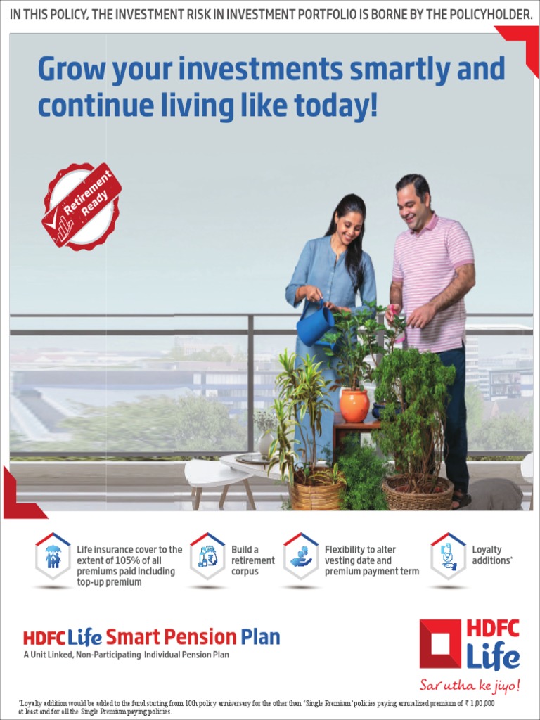 HDFC Life Smart Pension Plan Brochure | PDF | Insurance | Investment Fund