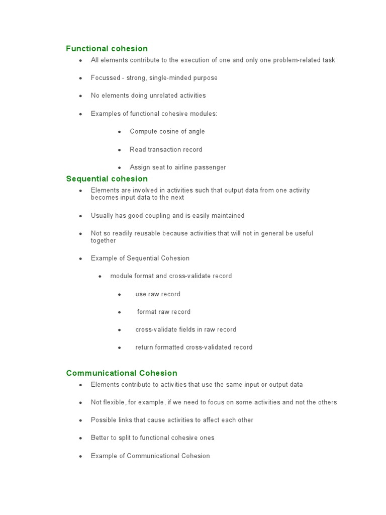 Cohesion With Example | PDF | Systems Engineering | Computing